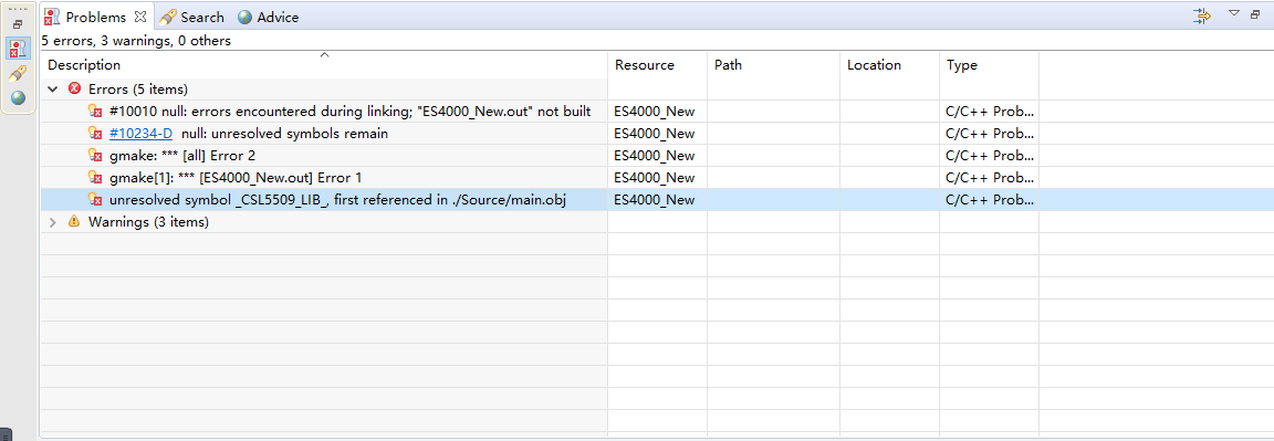 CCS 编译报错error #10234和error #10010的解决办法_error #10234-d: unresolved symbols remain error #1-CSDN博客