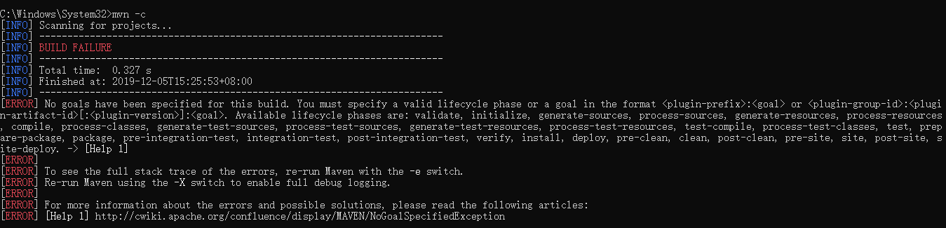 maven报错You must specify a valid lifecycle phase or a goal in the format-CSDN博客