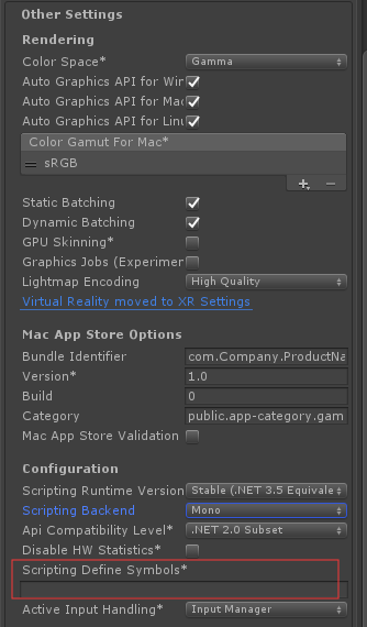 unity如何在代码里设置自定义宏_playersettings.setscriptingdefinesymbolsforgroup-CSDN博客