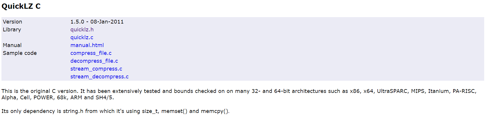 压缩算法（二）——QuickLZ算法-CSDN博客