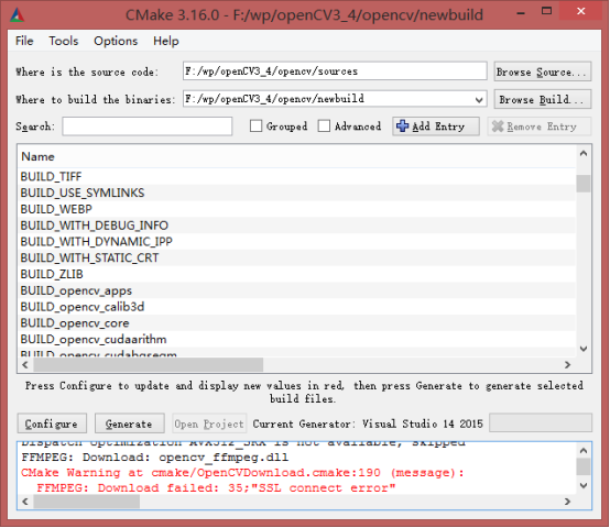 opencv-contrib3.4.1编译及配置步骤，opencv_ffmpeg.dll、ippicv等失败的解决方法_ippicv: download failed: 35;"ssl ...