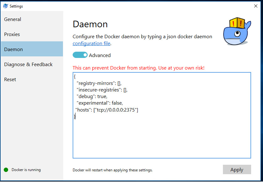 Windows开启Docker远程访问_docker desktop enable daemon on remote hosts-CSDN博客