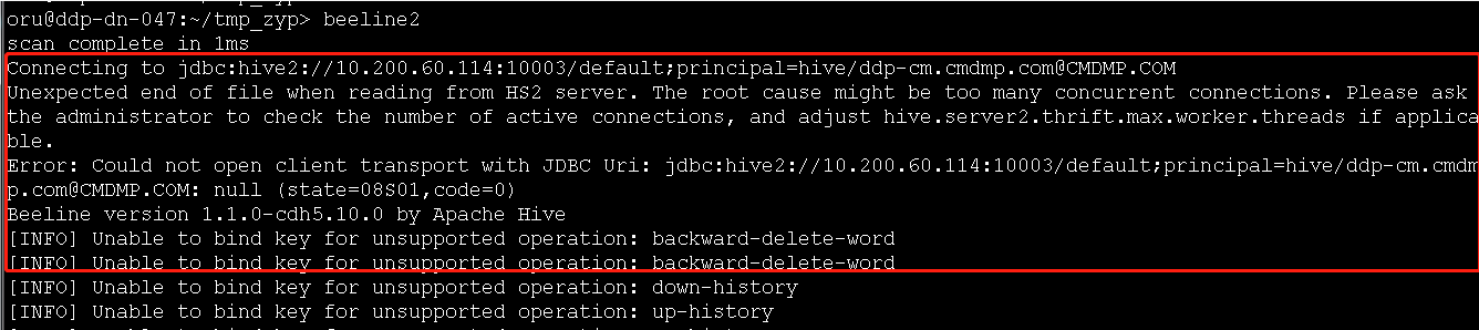 Root Cause Be Too Many Concurrent Connections Error Could Not Open Clinet Transport With Jdbc 