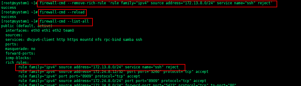 linux RHCE &RHEL7防火墙富规则删除 _linux批量删除富规则-CSDN博客