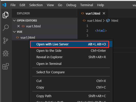 vs 使用live server 时Open a folder or workspace... (File -> Open Folder)_vsopen a folder first.-CSDN博客