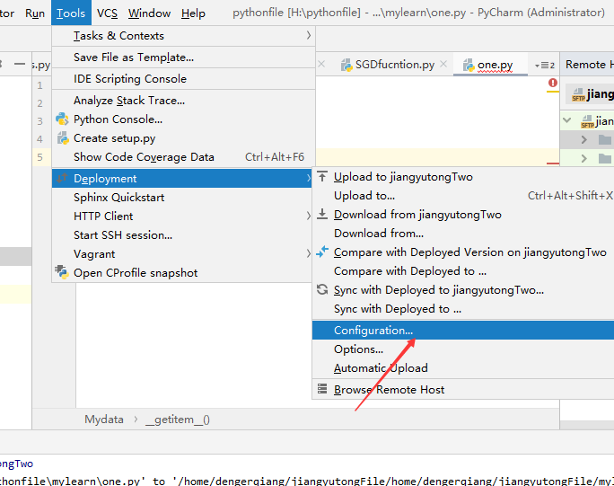 pycharm 自动上传报：Default server mservice has no valid mappings. Automatic upload is not enabled ...