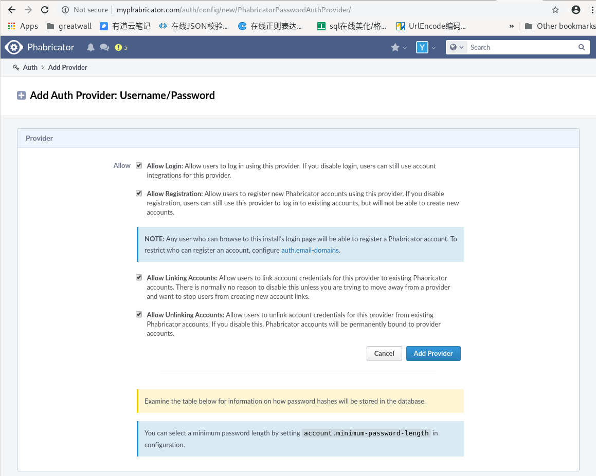 [phabircator]使用docker镜像redpointgames/phabricator搭建phabricator服务器 设置邮箱、创建用户、审批用户_phabricator 创建新 ...