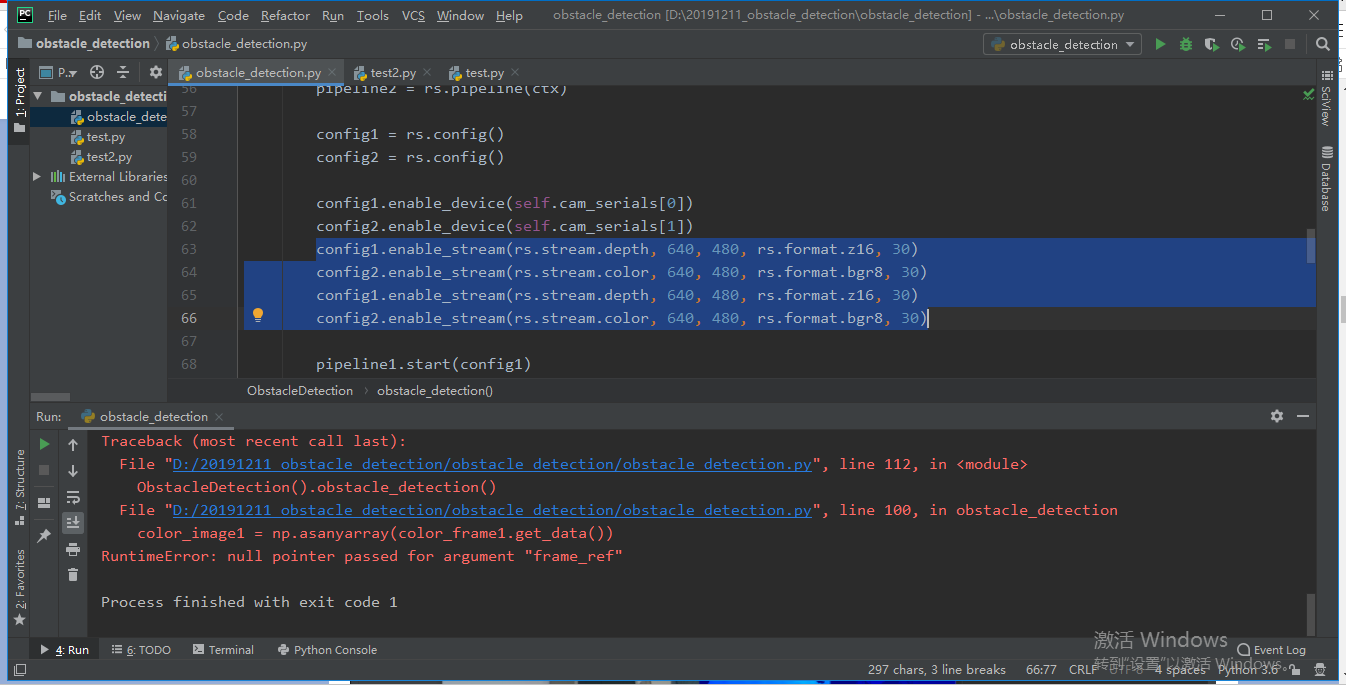 Intel Realsense 处理帧时报错：RuntimeError: null pointer passed for argument "frame_ref"-CSDN博客