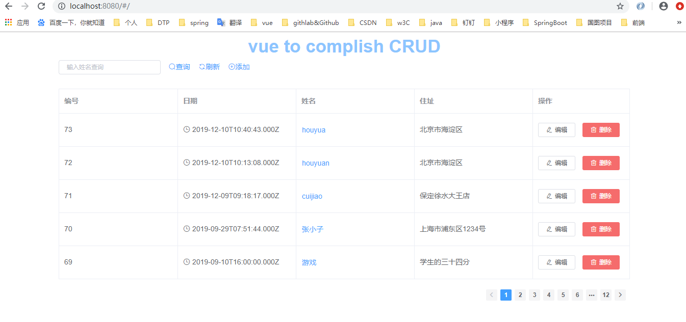 SpringBoot+Vue实现页面的简单增删改查：_springboot+vue3增删改查-CSDN博客