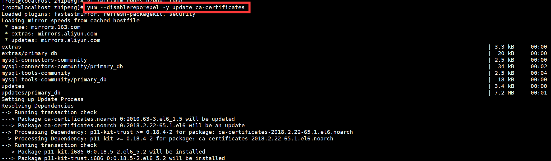运行yum报错error Cannot Retrieve Metalink For Repository Epel Please Verify Its Path And Tryeoi 4827