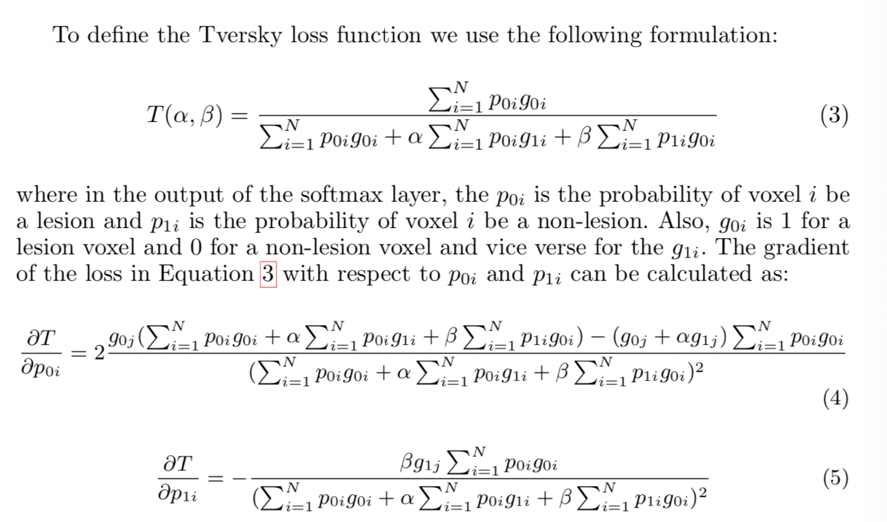 论文笔记（十二）Tversky loss function for image segmentation using 3D fully convolutional deep networks ...