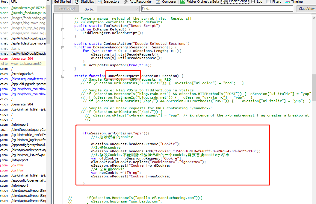 九、Fiddler中的FiddlerScript如何修改目录、样式、设置断点、HTTP请求（包括cookie、host、header、body）、HTTP响应_fiddle断点更改请求-CSDN博客