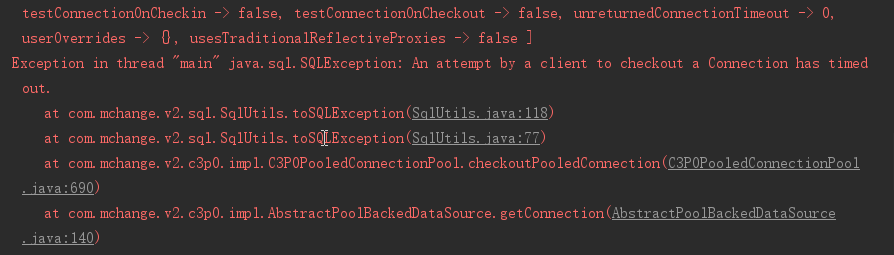 An attempt by a client to checkout a Connection has timed out.(c3p0连接超时问题) - 程序员大本营