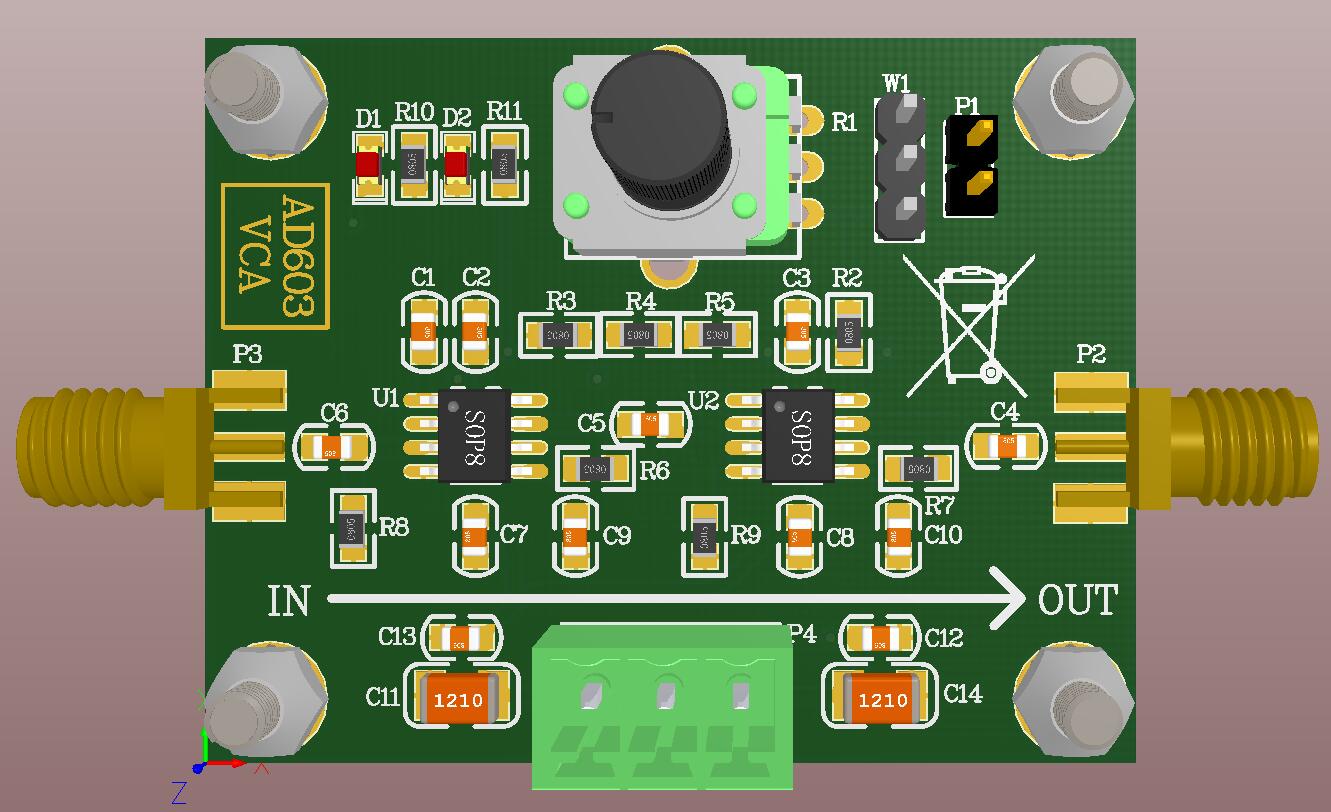 AD603 级联放大 可变增益放大器 压控增益放大器 VCA模块 原理图PCB-CSDN博客