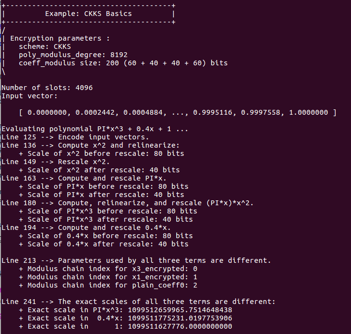 SEAL库 例4之ckks_basics解析_ckks最多处理4096数据-CSDN博客
