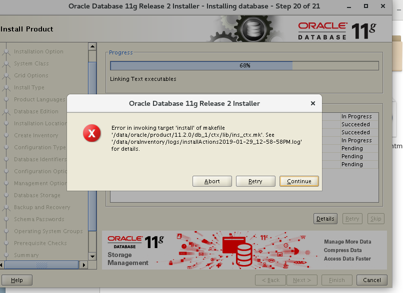 Centos7离线情况下安装Oracle11g_honcur520的博客-CSDN博客_centos7离线安装oracle