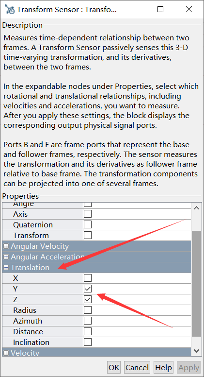 Simscape Multibody -- 使用Transform Sensor 测量运动_simscape transform sensor-CSDN博客