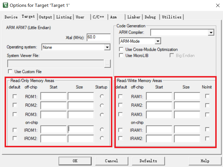 KEIL5编译ARM7汇编代码出现：no default 'Read/Write' range selected或No section matches selector（附加安装包/支持包 ...