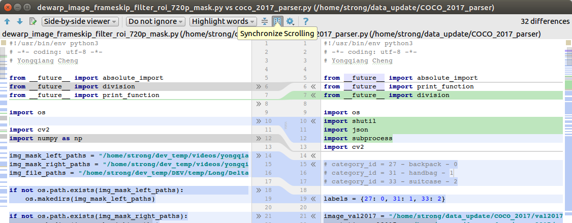 PyCharm - Compare With... (文件比较)_pycharm compare-CSDN博客