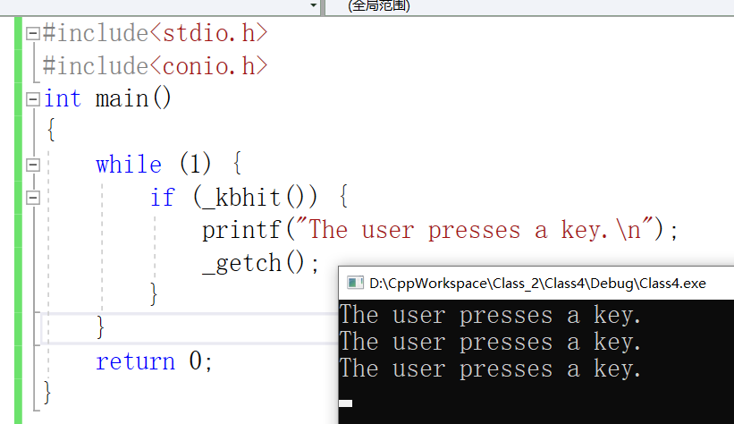C中kbhit()和getch()以及gets()和getchar()的用法-CSDN博客