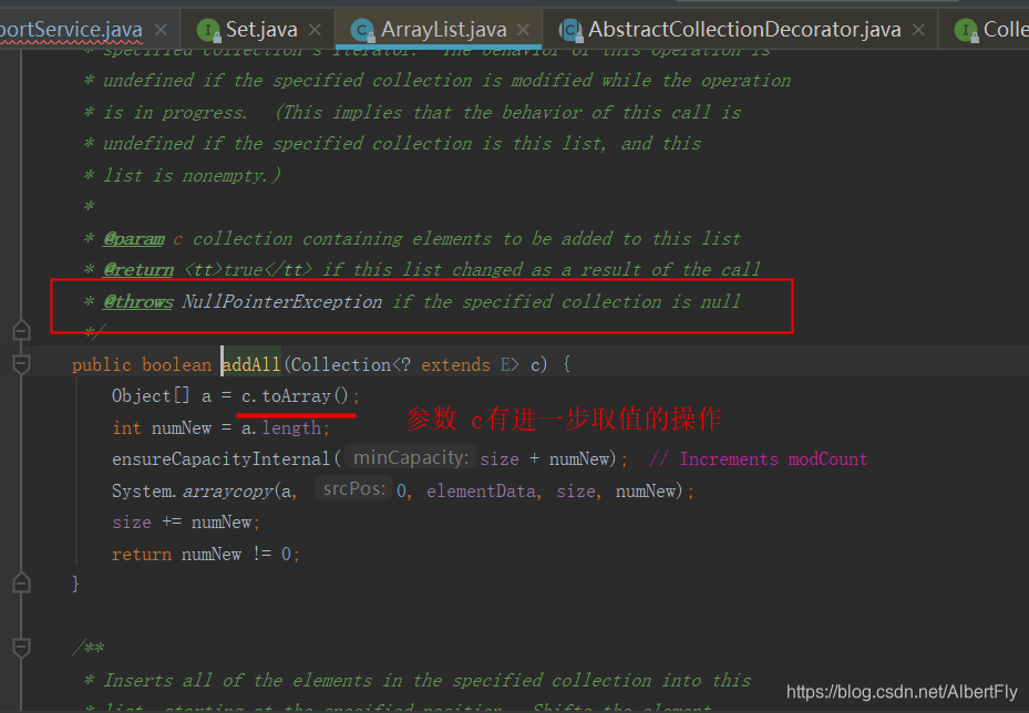 Java Collection Addall 操作需要非空判断listaddall需要空值判断吗 Csdn博客
