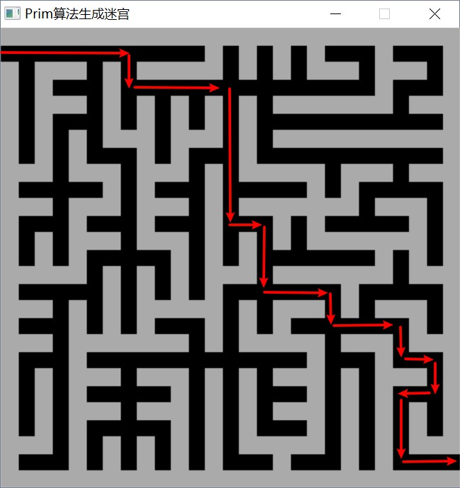 C 语言 随机prim算法 生成迷宫_prime迷宫生成c-CSDN博客