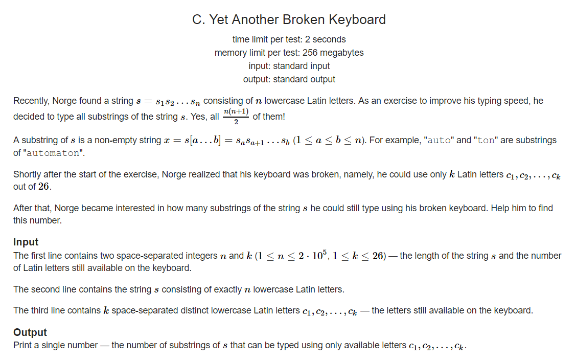 2019/12/12 CF-1272-C Yet Another Broken Keyboard_c. yet another broken keyboard csdn-CSDN博客