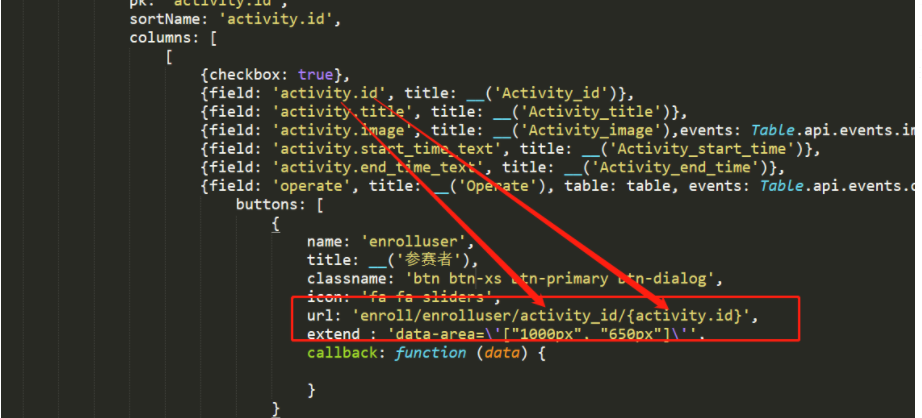 fastadmin custom button, pass parameters - Programmer Sought