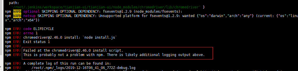 Failed at the chromedriver@2.46.0 install script-CSDN博客