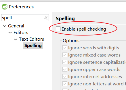 eclipse：解决 The word is not correctly spelled问题_the word 'springmvc' is not correctly spelled-CSDN博客