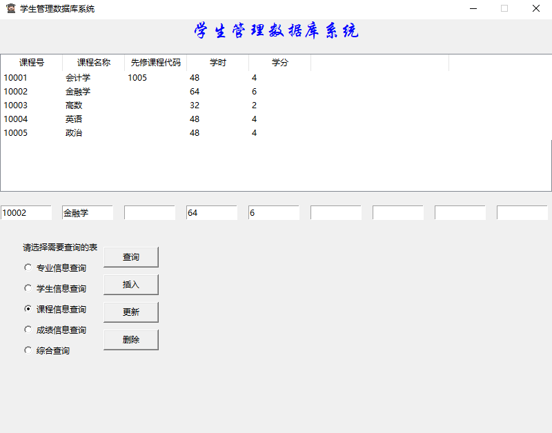 Python界面实现数据库增删改查python写一个数据库查询界面 Csdn博客