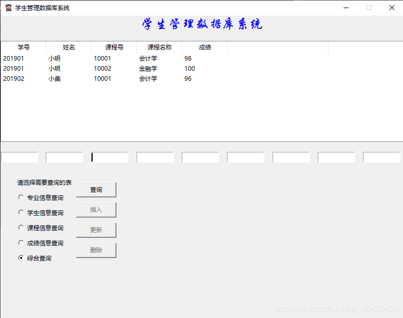 Python界面实现数据库增删改查python写一个数据库查询界面 Csdn博客 6076