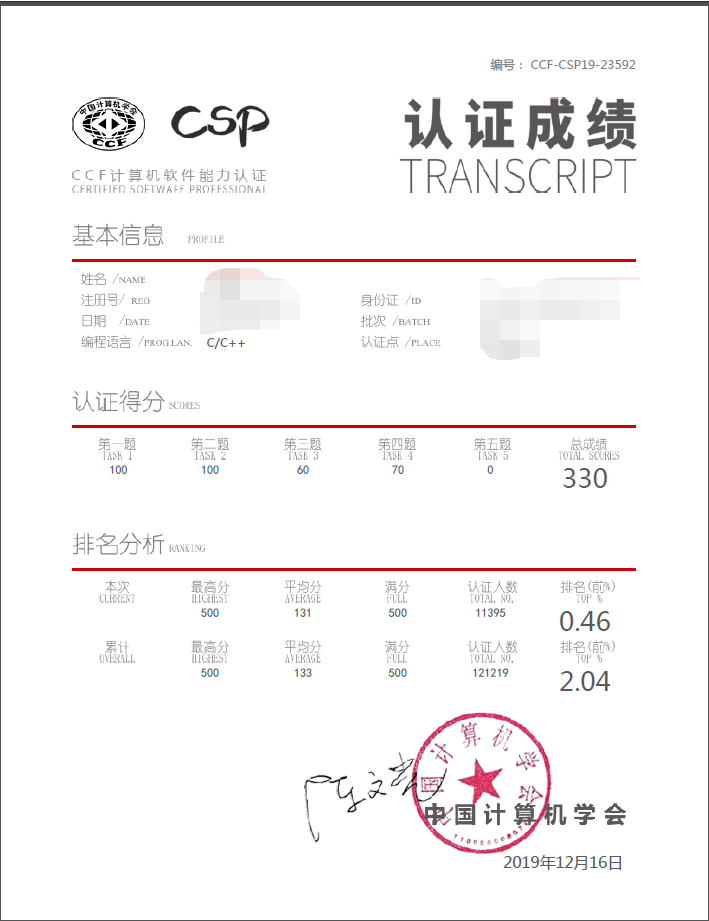 第十八次CCF计算机软件能力认证赛后总结与经验分享_ccf考试心得体会-CSDN博客