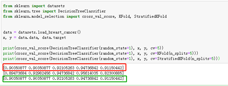 cross_val_score中cv=5与cv=KFold(n_splits=5)的区别-CSDN博客