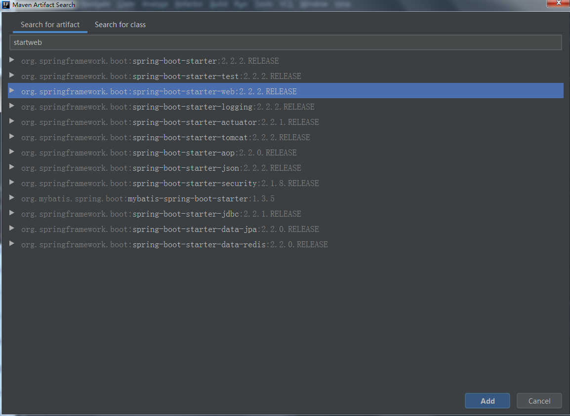 Idea Maven 按artifact或class 快速搜索依赖maven Artifact Search Csdn博客 