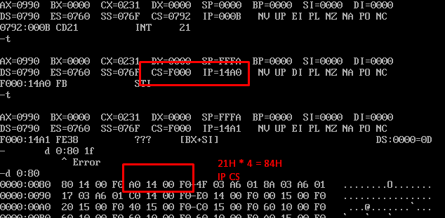Assemble the application of MOV AH, 9 INT 21H-screen display ...