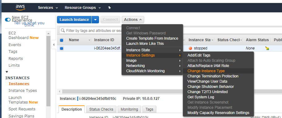 AWS EC2（一）----EC2修改大小_aws ec2 修改规格-CSDN博客
