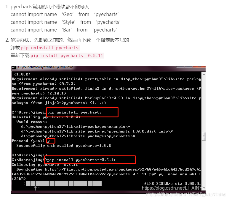 Pychartscannot Import Name Geolines From Pyecharts :解决方案之安装和卸载 Csdn博客
