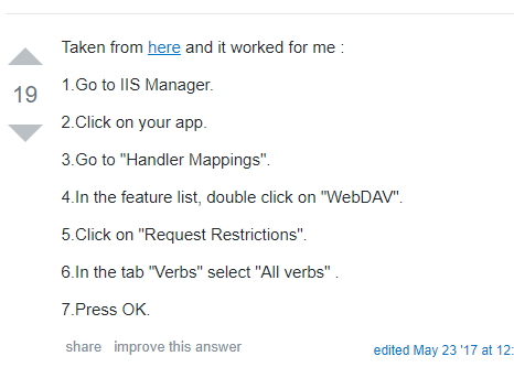 WebAPI之 405 - 不允许用于访问此页的 HTTP 谓词_405不允许用于访问此页-CSDN博客