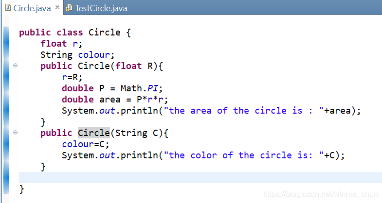 学习java 创建circle类2构造方法:面积和颜色唋下列要求完成程序填空 1、创建一个circle唌该唌包含2个成员变量r和colour分别 Csdn博客