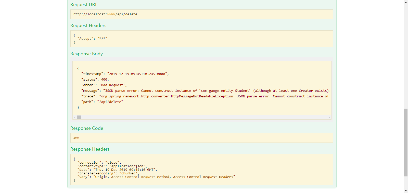 使用Swagger进行SpringBoot+VUE+Swagger测试数据时报错：Bad Request：400_swagger 400-CSDN博客