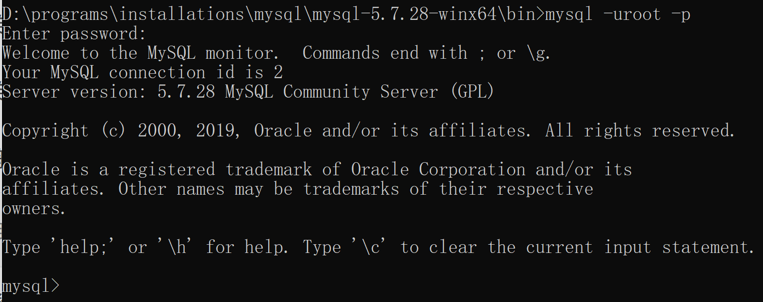 MySql学习——Windows10上安装 MySQL（mysql-5.7.28-winx64）_win10安装mysql-CSDN博客