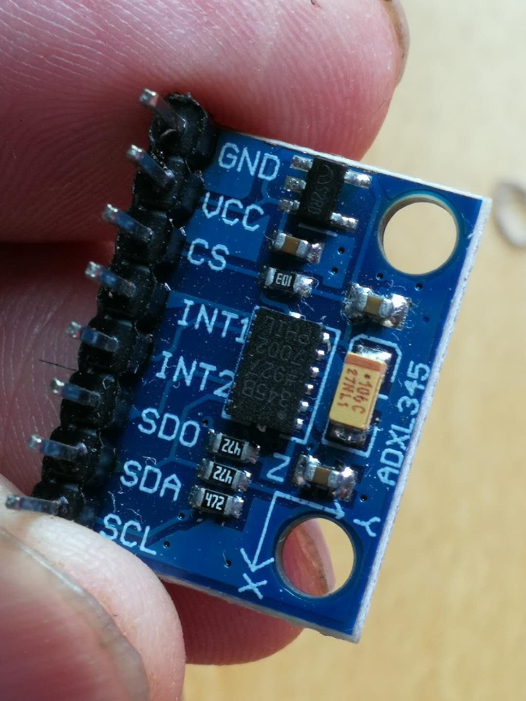 Arduino动手做（48） 三轴adxl345模块 Csdn博客