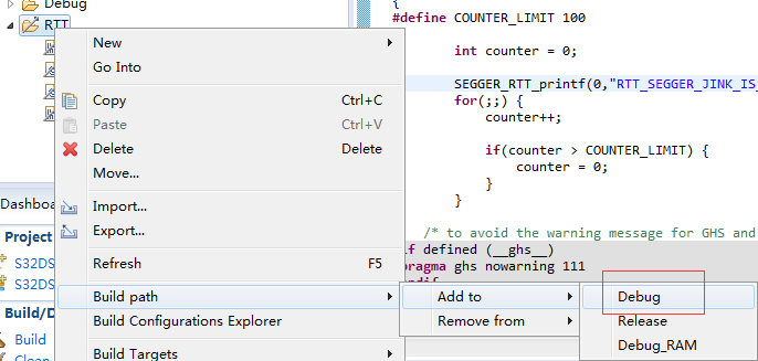 S32DS怎样导入自己编写的（.H文件）并使用JTAG实现RTT的SEGGER_PRINTF打印_ds32怎么添加.h文件-CSDN博客