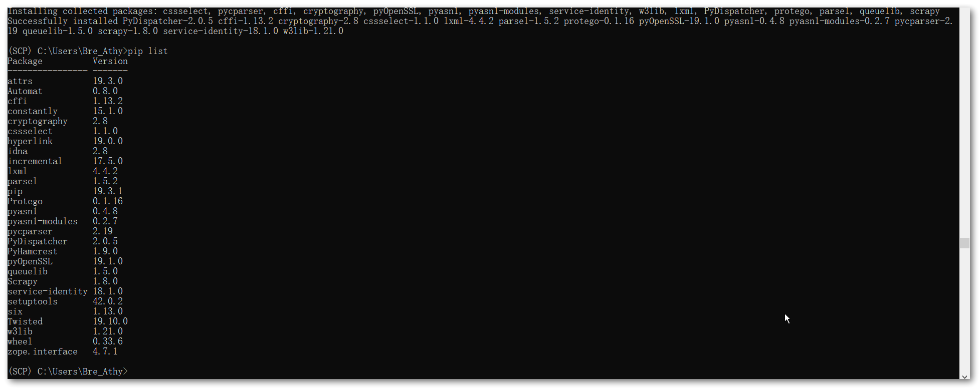 python3.8部署scrapy:Building wheel for Twisted (setup.py) ... error_building wheel for twisted ...