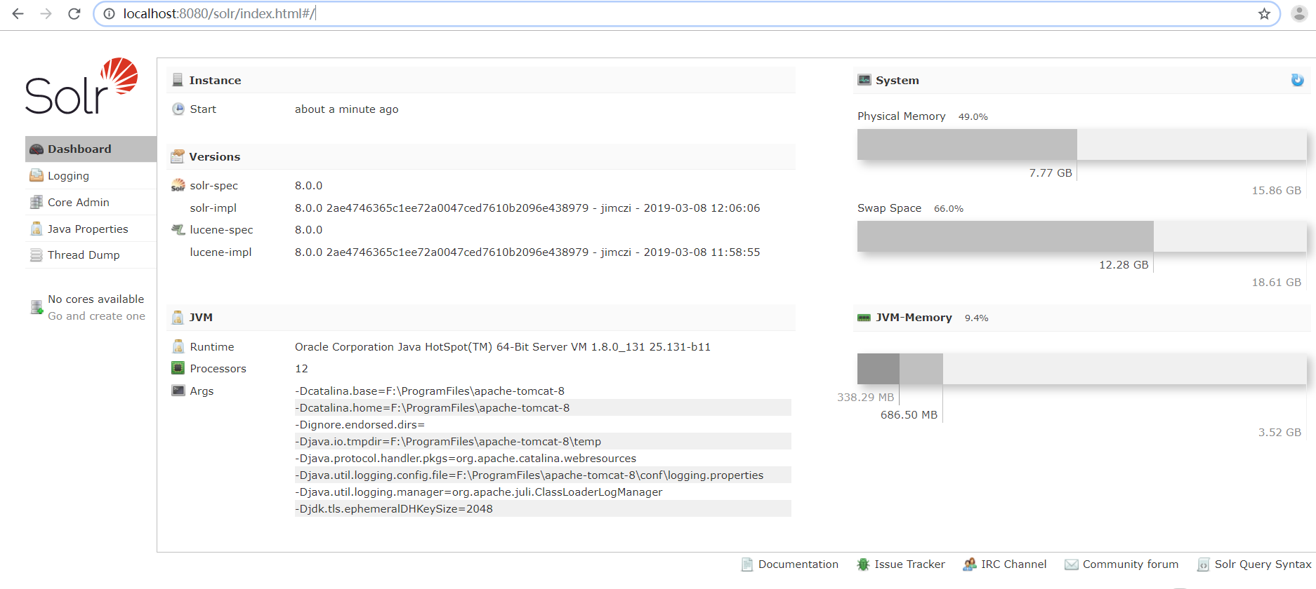 solr8.0(Win)安装配置+数据导入_solr8.0.0cloud数据导入单机solr-CSDN博客
