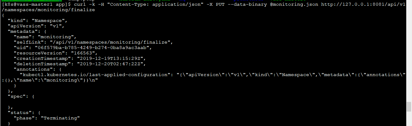 K8s Namespace无法删除解决办法、思路、原理_warning: immediate deletion does not wait for conf-CSDN博客