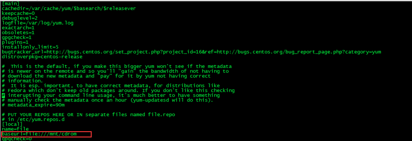 linux中本地yum报错：file:///mnt/cdrom/repodata/repomd.xml: [Errno 14] Could not open/read file:///mnt ...