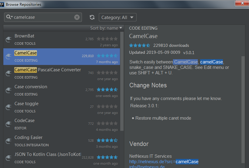 推荐另外一款好用的IDEA插件：CamelCase（变量名转换驼峰）_idea camelcase-CSDN博客