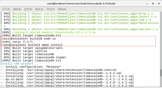 linux源码编译-安装timescaledb数据库（中标麒麟+龙芯CPU）_create extension if not exists timescaledb cascade-CSDN博客